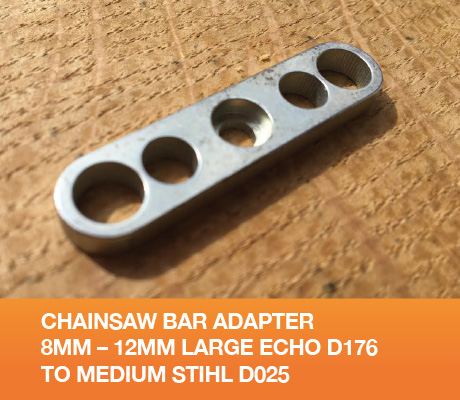 Chainsaw Bar Adapter D176 8mm Echo Studs to 14mm A031